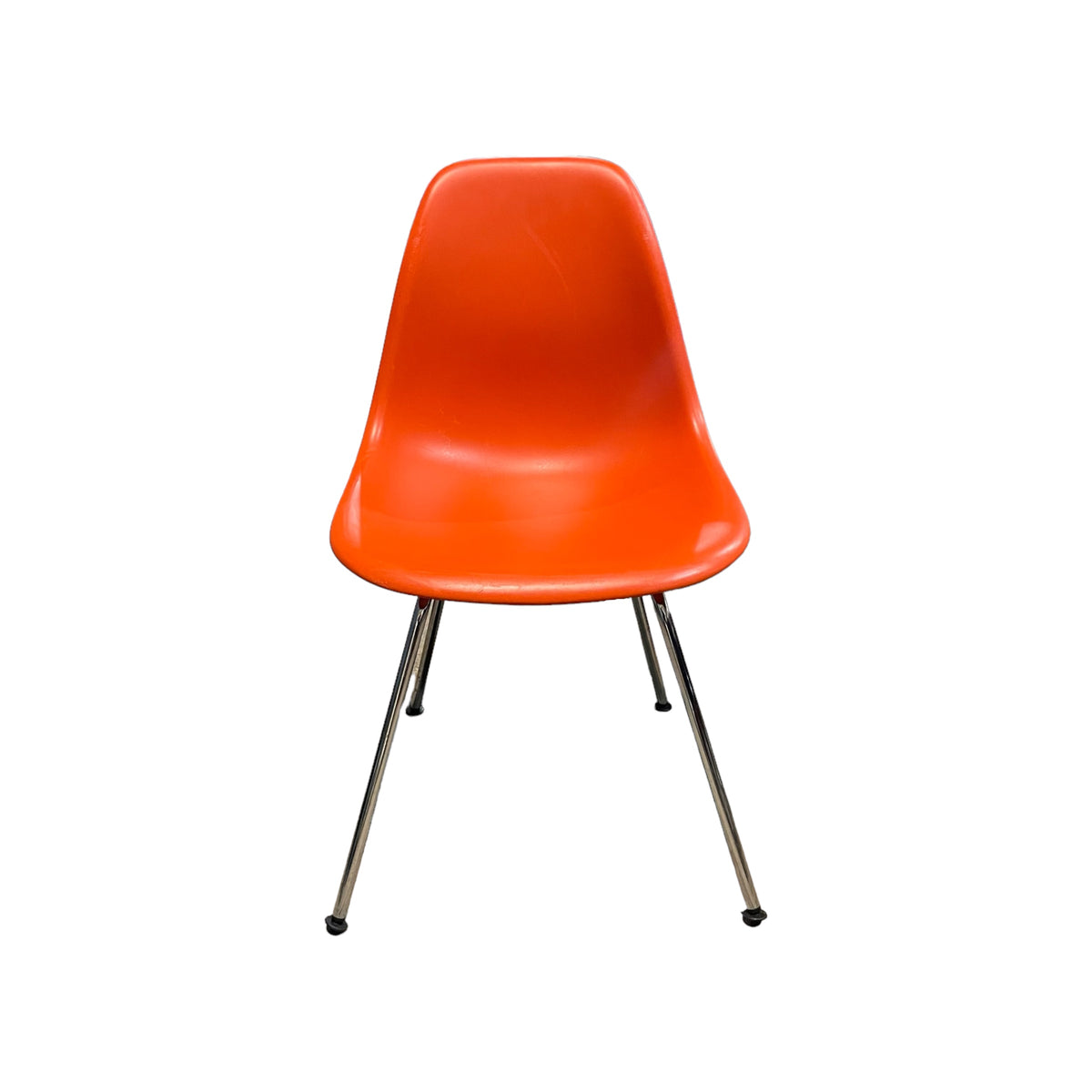 Refurbished Red Eames Plastic Side Chair REDSX — Zero Office Furniture