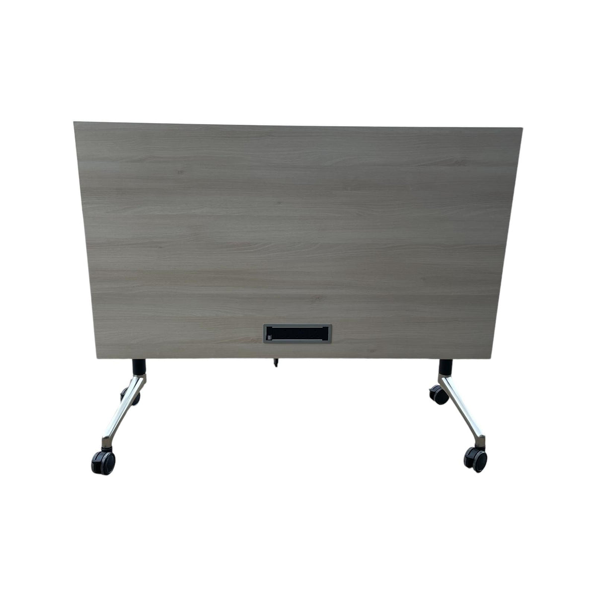 Refurbished Oak Coloured Flip Top Table — Zero Office Furniture