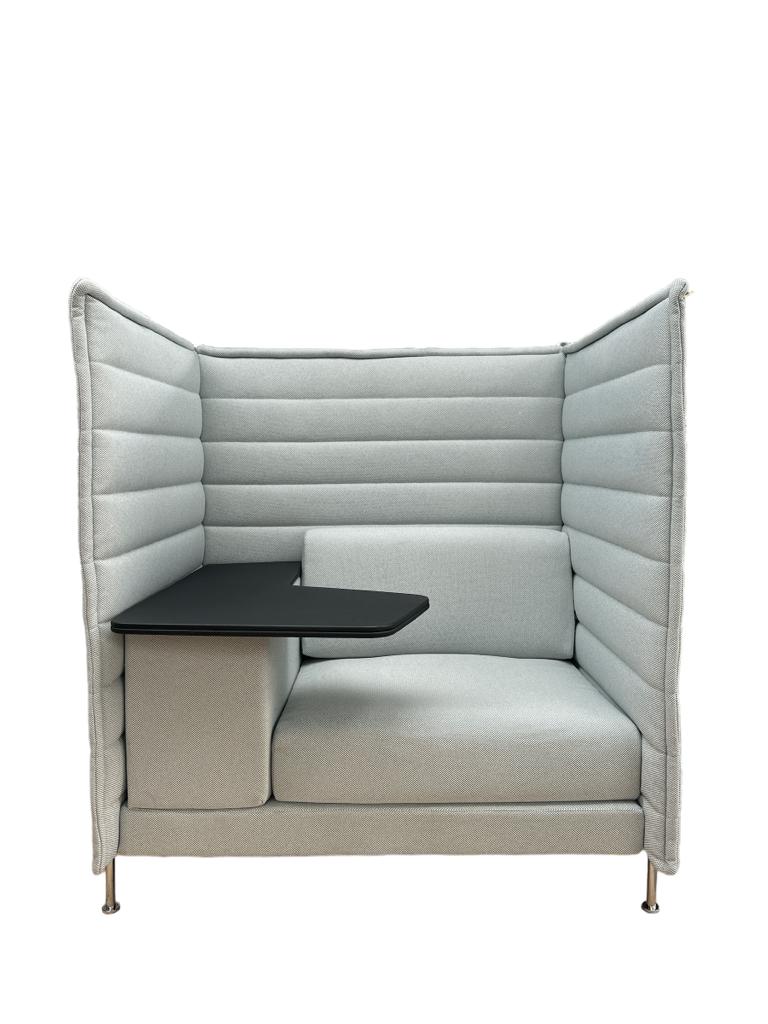 Refurbished Vitra Alcove Plus Work Desk in Ice Blue/Cream — Zero Office ...